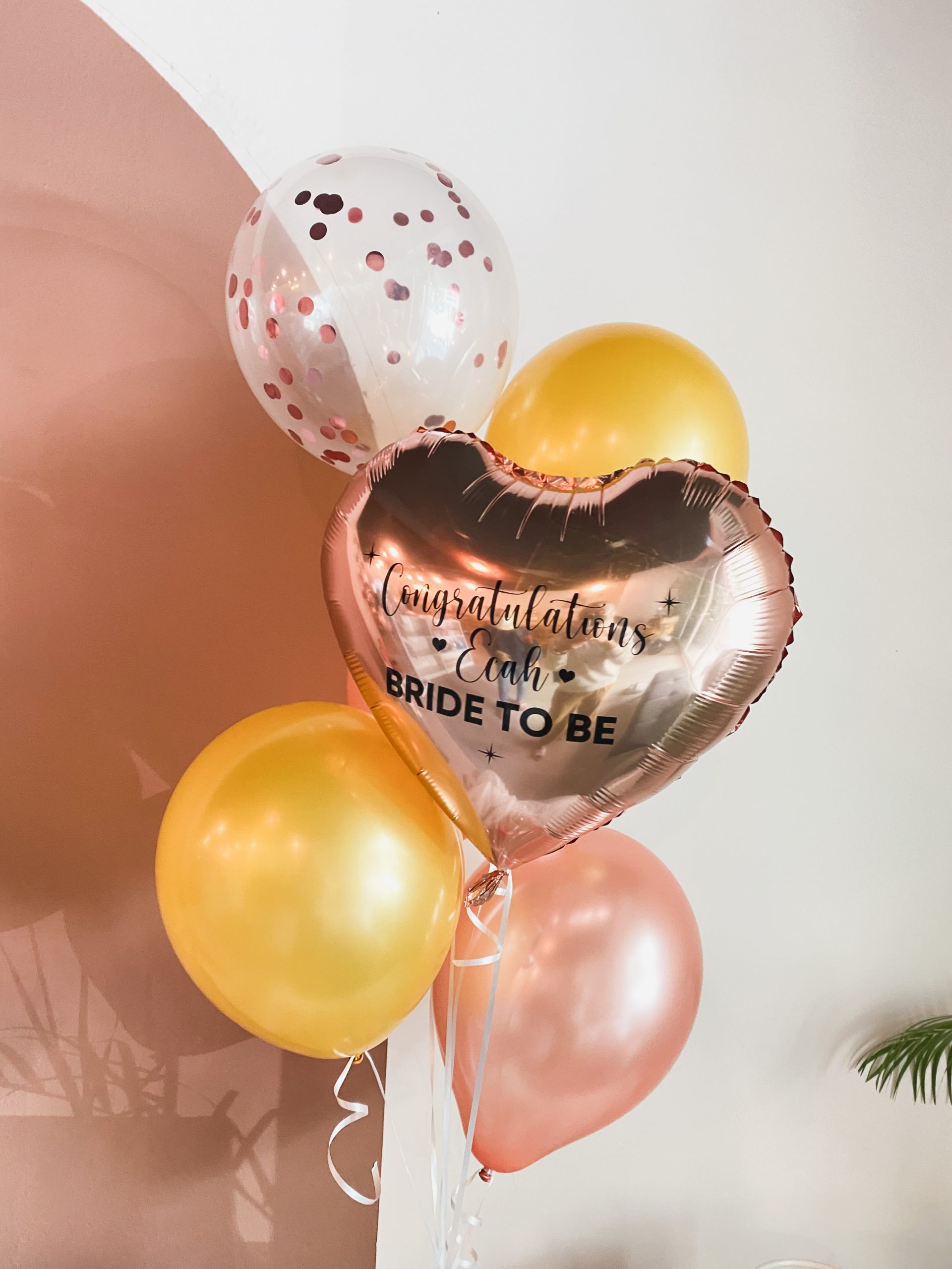 Helium Set with Custom Wording - 18” foil balloon with custom wording ...